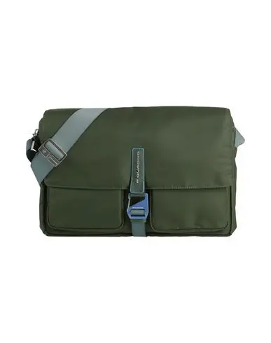 PIQUADRO Dark Recycled Nylon And Cow Leather Cross-body Bag - Green