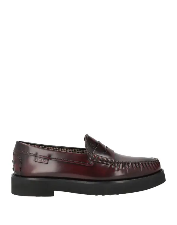 TOD'S Leather Loafers - Red