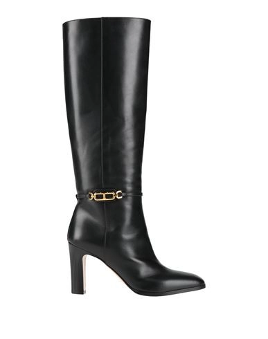 TOM FORD Calfskin Leather Knee-high Boots With Brass Embellishment - Black