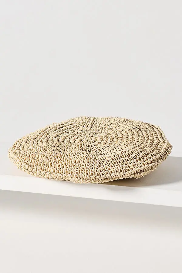 WYETH Straw Beret - Neutral Pattern