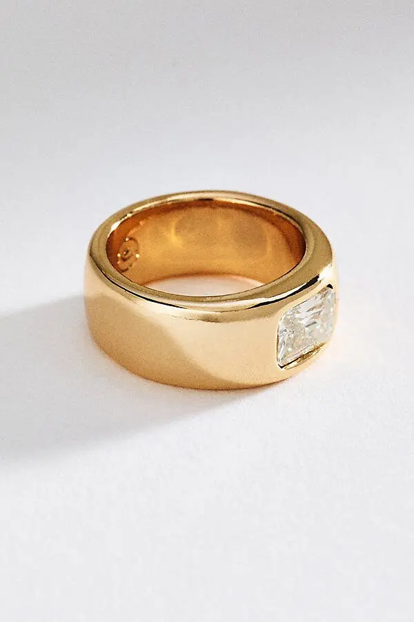 Ettika Emerald Cut Treasure Ring - Gold