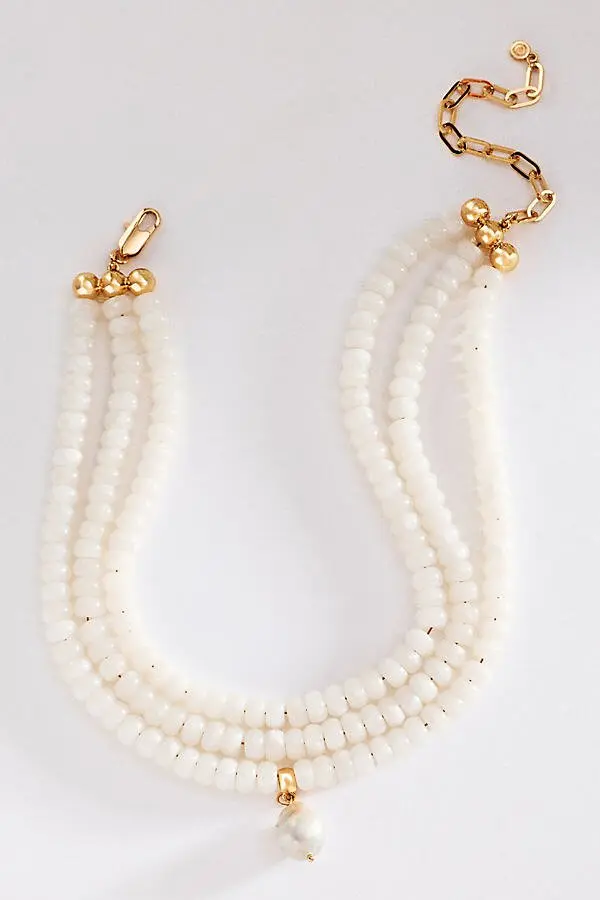 Ettika Marina Layers Necklace With Freshwater Pearl
