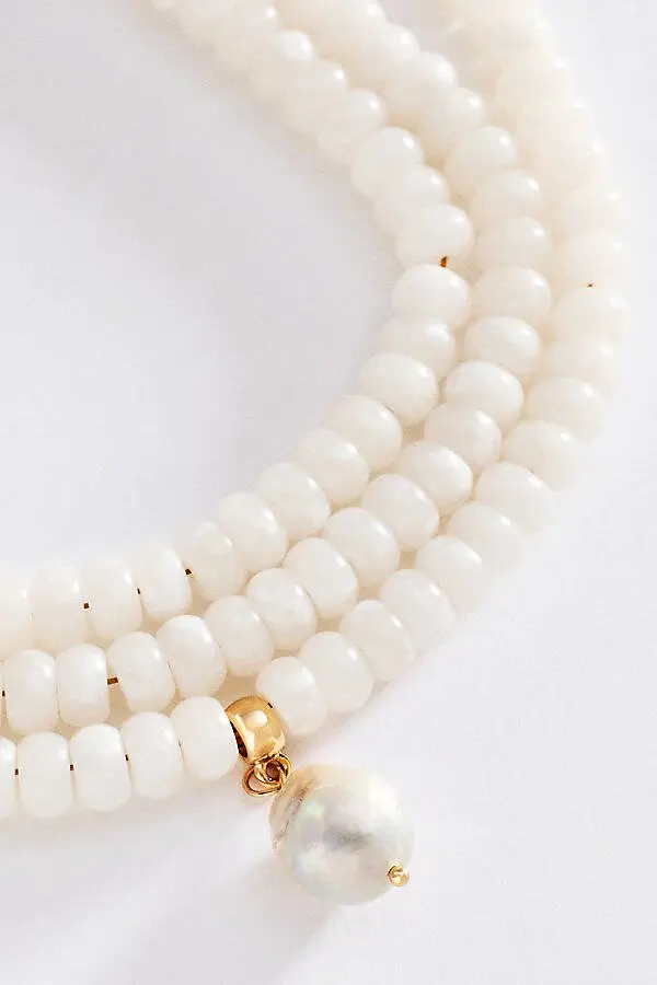 Ettika Marina Layers Necklace With Freshwater Pearl