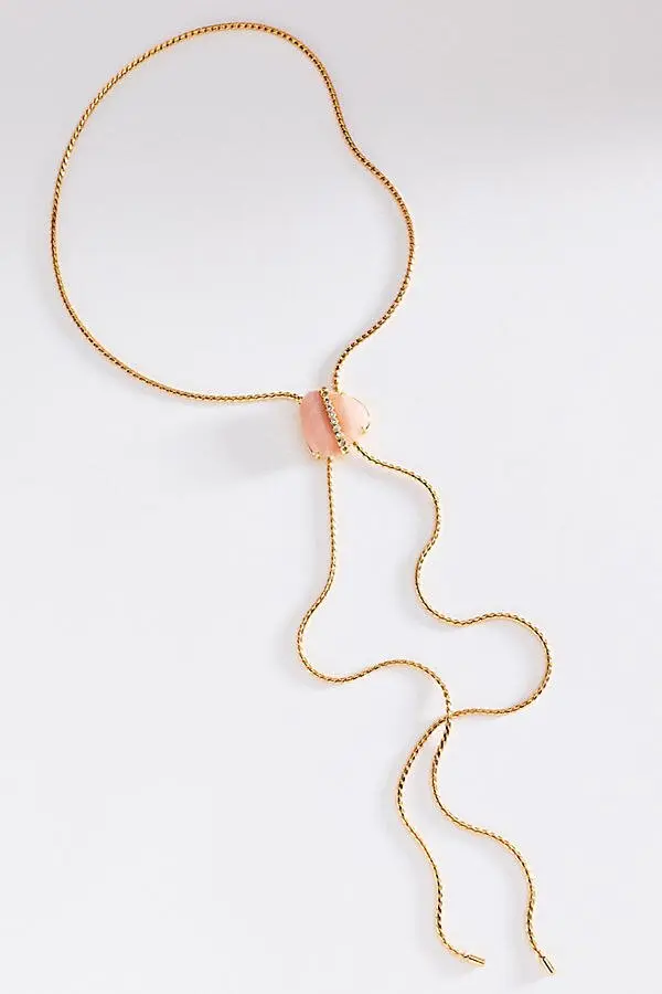 Ettika Tranquil Cove Bolo Necklace - Pink