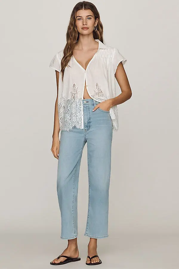 FRAME Le Pixie High-rise Straight-leg Jeans