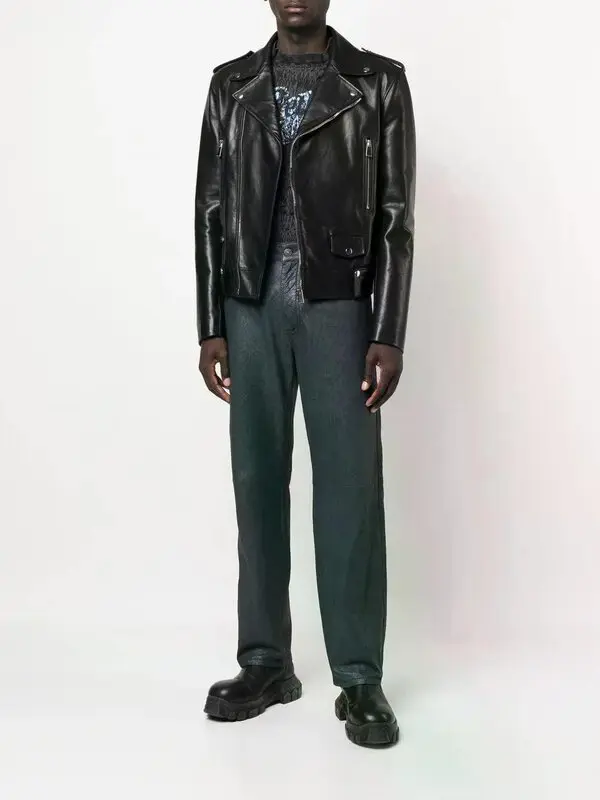 DIESEL® Lambskin Straight-leg Trousers