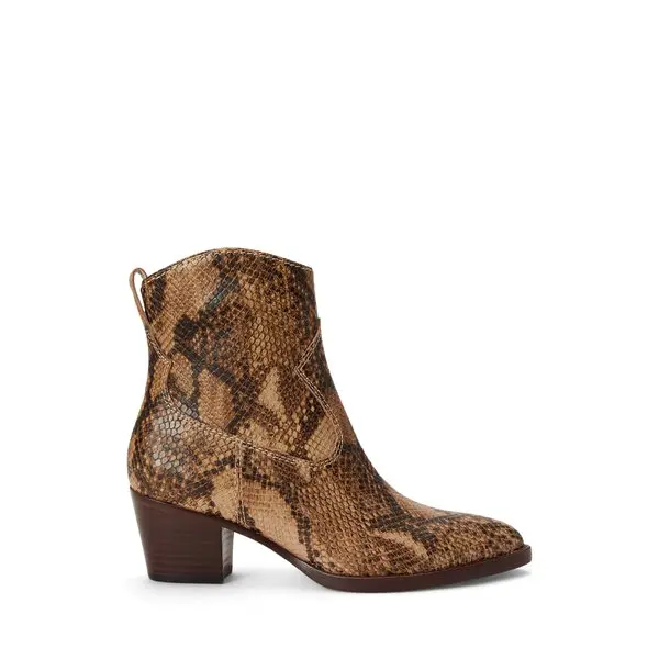 Ralph Lauren Harpher Embossed Leather Bootie