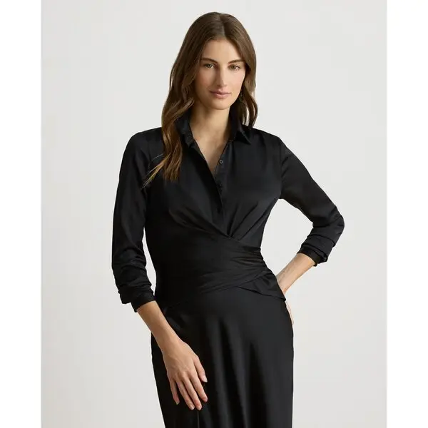 Ralph Lauren Pleated Gown - Black