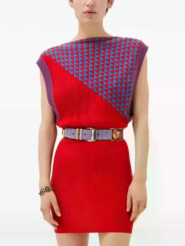 Versace Cotton Knit Mini Dress