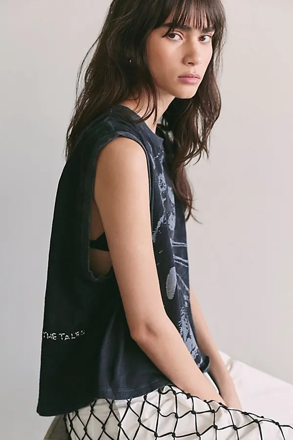 THE TALES Panther Graphic Tank - Black