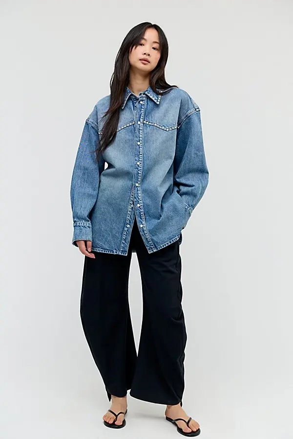 Ksubi Embellished Denim Shirt