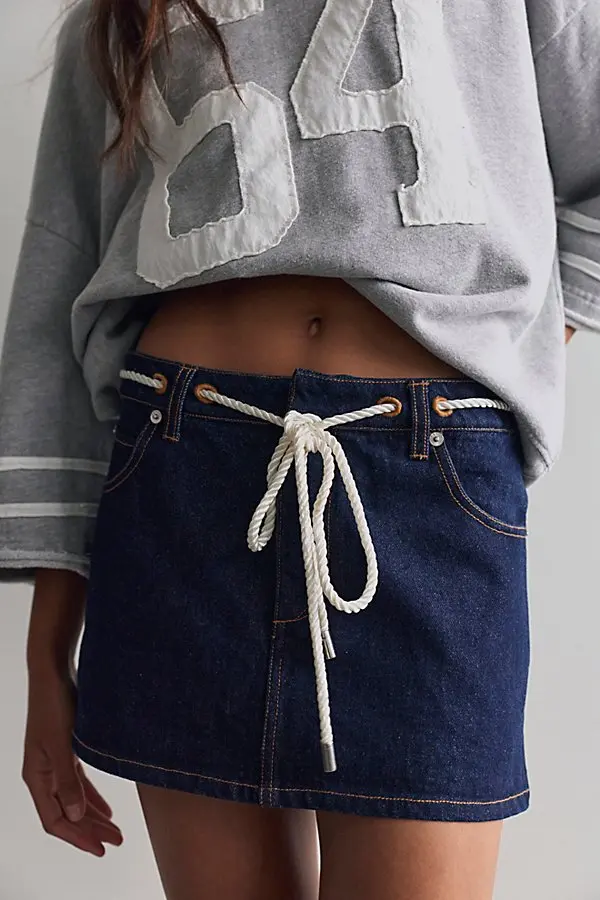SEROYA Nandi Denim Mini Skirt - Atlantic