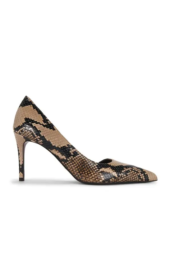 Khaite Jett D'orsay 85 Pump In Snakeskin - Taupe