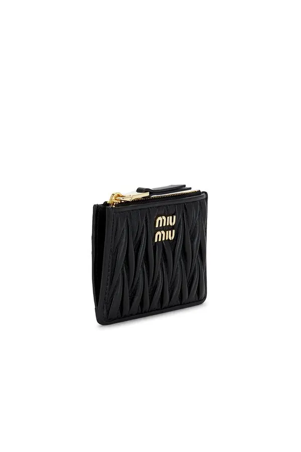 Miu Miu Card Case In Black