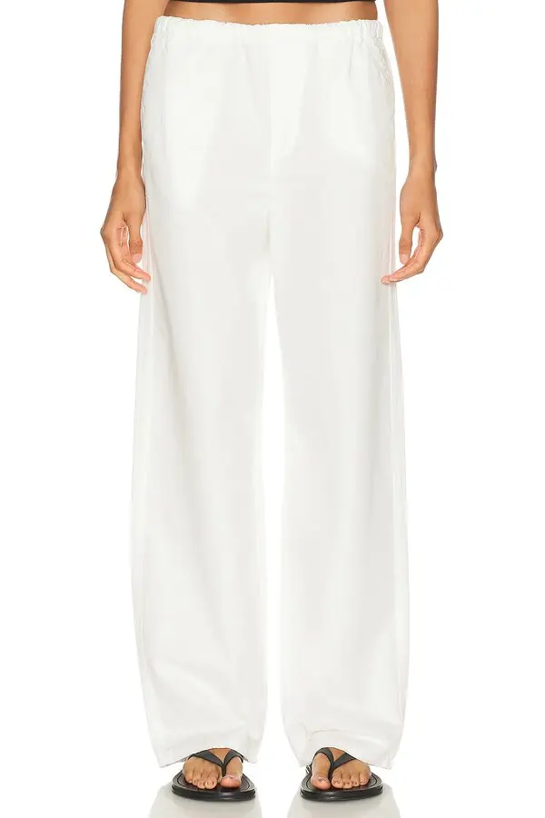 GRLFRND Kacey Pull-on Wide Leg Pants - Creme