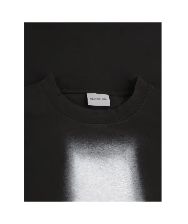 Balenciaga The Door" Printed Oversized T-shirt - Black