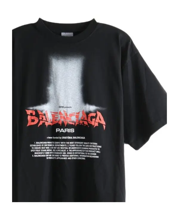 Balenciaga The Door" Printed Oversized T-shirt - Black