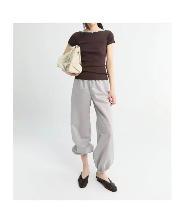 Paloma Wool Ribbed Top With Wavy Piping