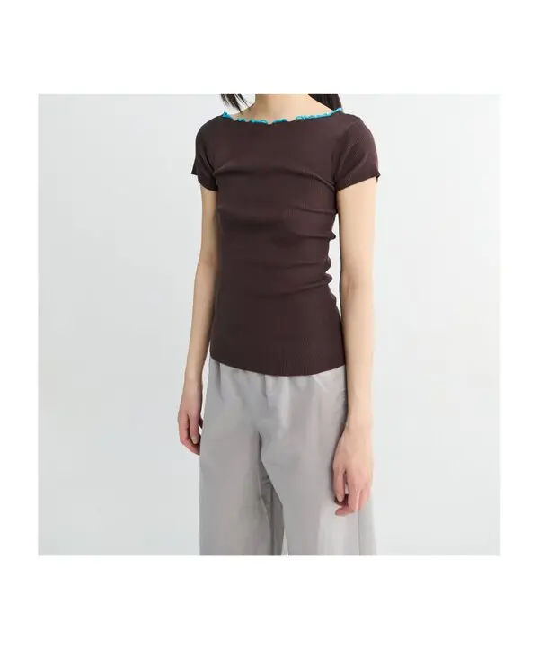 Paloma Wool Ribbed Top With Wavy Piping