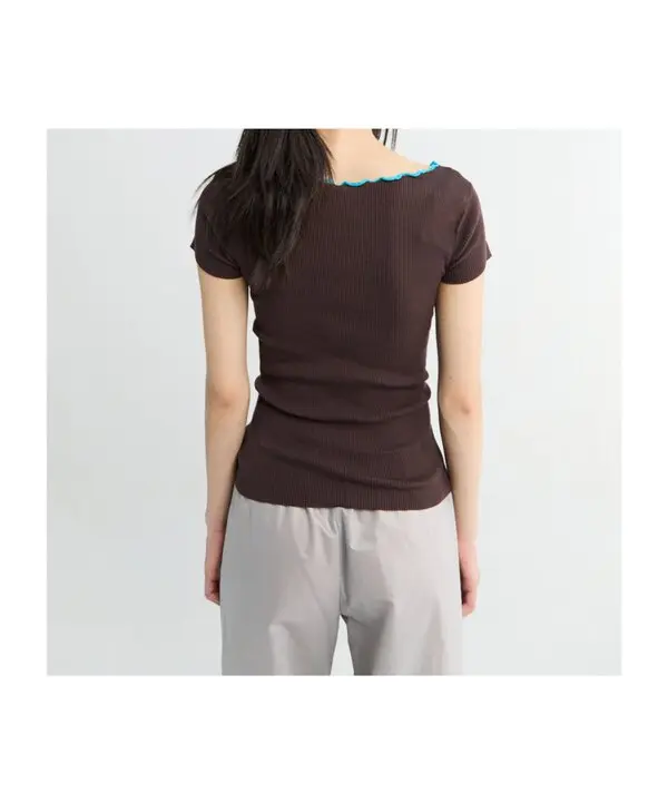 Paloma Wool Ribbed Top With Wavy Piping