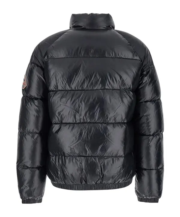 Pyrenex Long-sleeved Down Jacket With Logo Detail - Black