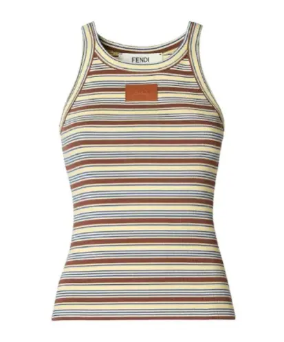 Fendi Striped Knit Top