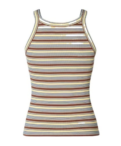 Fendi Striped Logo Patch Knit Top - Multicolour