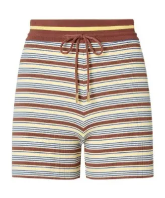 Fendi Cotton Striped Knit Shorts - Multicolour