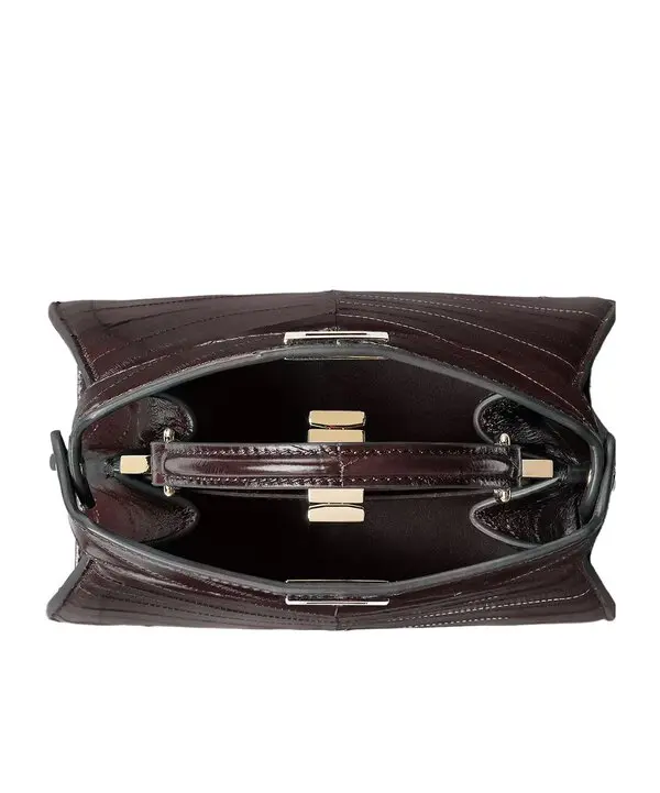 Fendi Petite Peekaboo Iseeu Leather Tote Bag - Brown