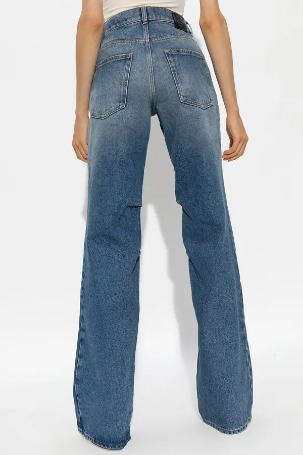 Off-White Logo Patch Flared Jeans