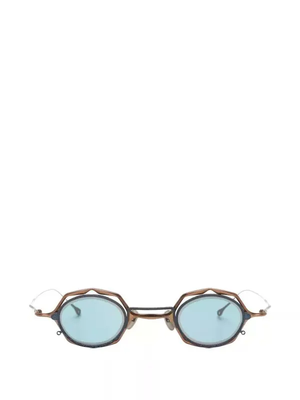 RIGARDS X Ziggy Chen Geometric-frame Clip-on Glasses - Brown