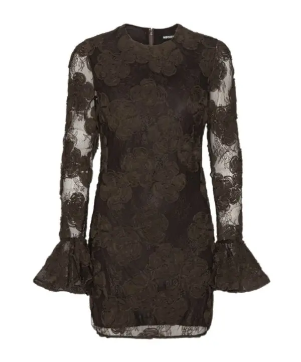ROTATE BY BIRGER CHRISTENSEN 3d Flower Lace Mini Dress