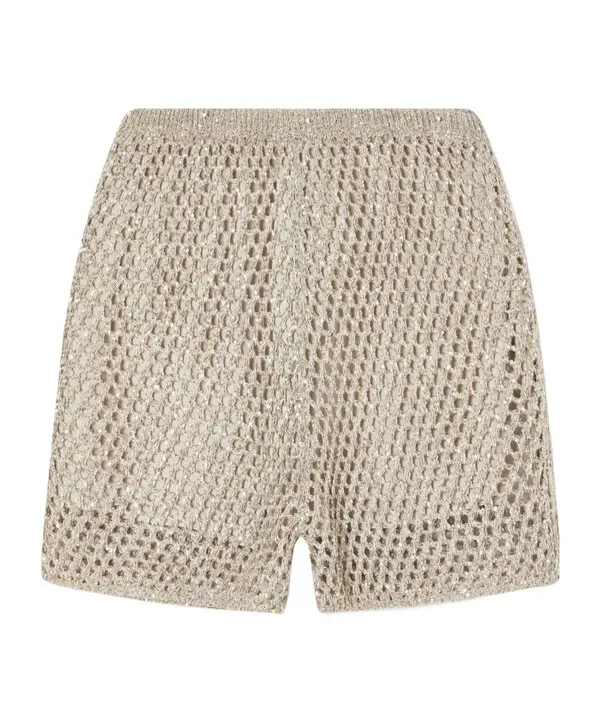 Brunello Cucinelli Sequined Knit Shorts