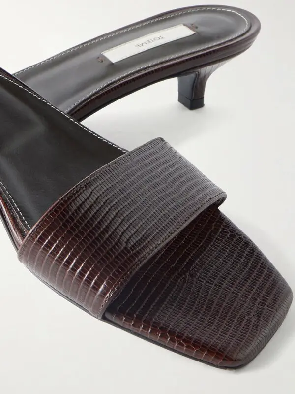TOTEME Square Toe Kitten Heel Sandals