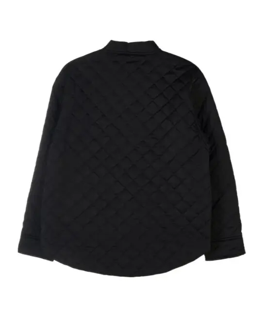 IBLUES Quilted Cotton Long Sleeve Jacket With Snap Button Placket