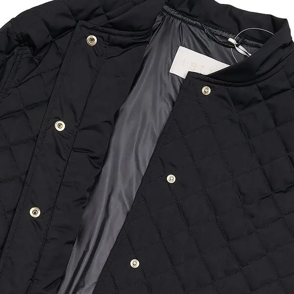 IBLUES Quilted Cotton Long Sleeve Jacket With Snap Button Placket