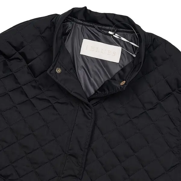 IBLUES Quilted Cotton Long Sleeve Jacket With Snap Button Placket