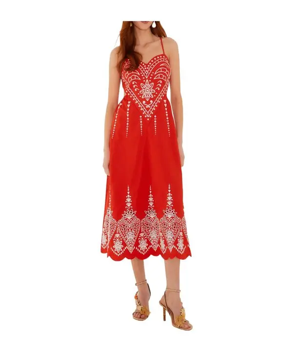 Farm Rio Slip Dress - Red