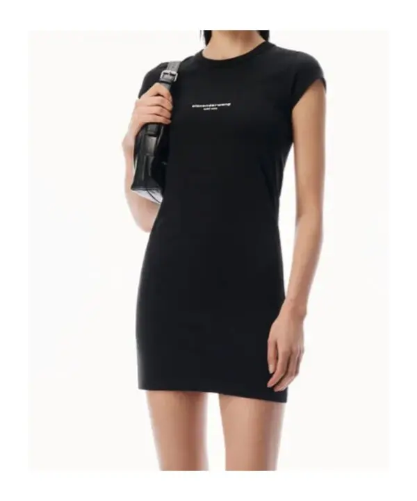 Alexander Wang Logo Jersey T-shirt Dress