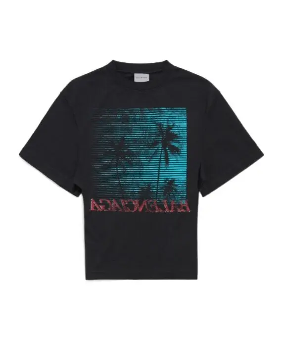 Balenciaga Vintage Holiday Cropped T-shirt