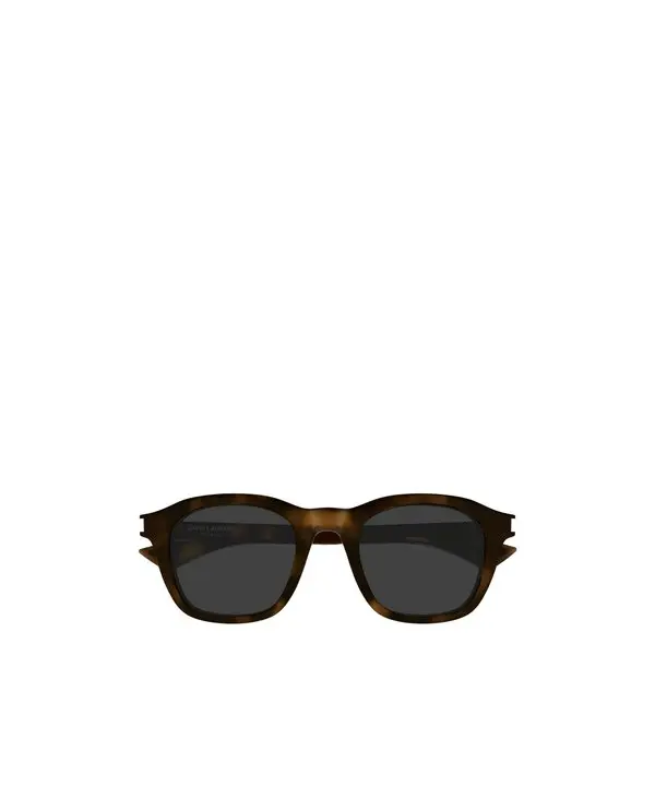 Saint Laurent Tortoiseshell Pattern Full Rim Sunglasses - Black