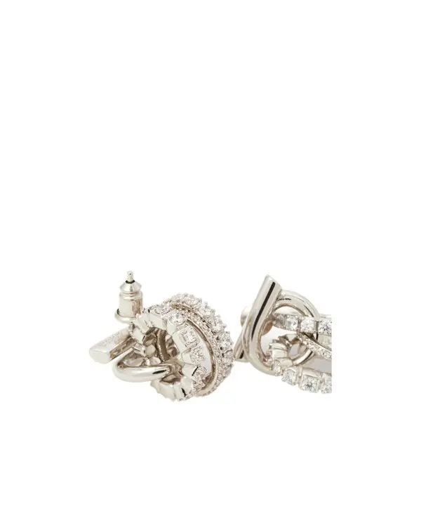 FERRAGAMO Gancini Crystal Pendant Earrings