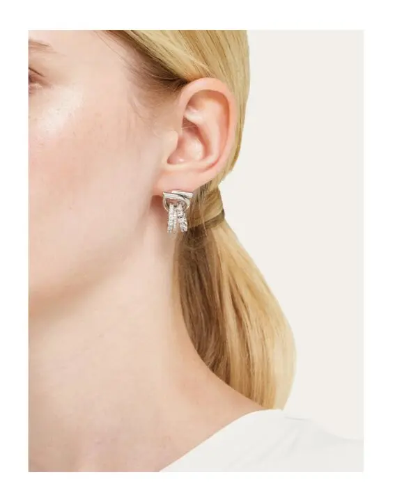 FERRAGAMO Gancini Crystal Pendant Earrings