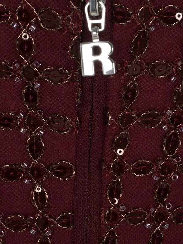 ROTATE BY BIRGER CHRISTENSEN Beaded Maxi Tube Dress - Red