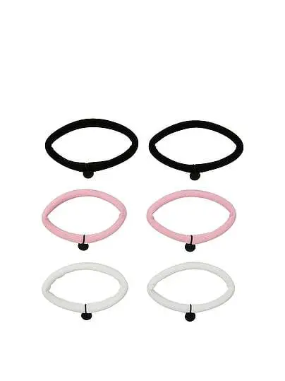 Victoria's Secret Vsx 6-pack Knit Hair Ties - Print