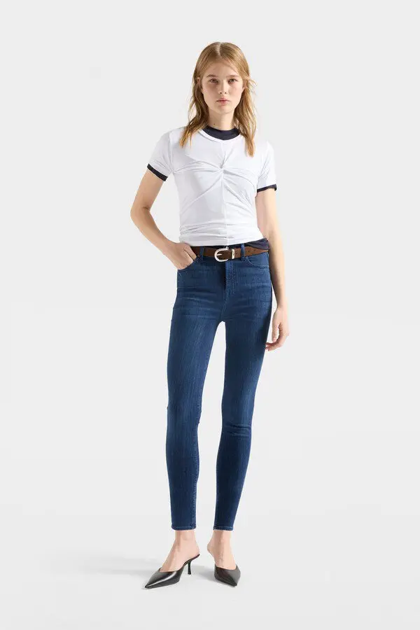 7 For All Mankind Twisted Tee In Lyocell