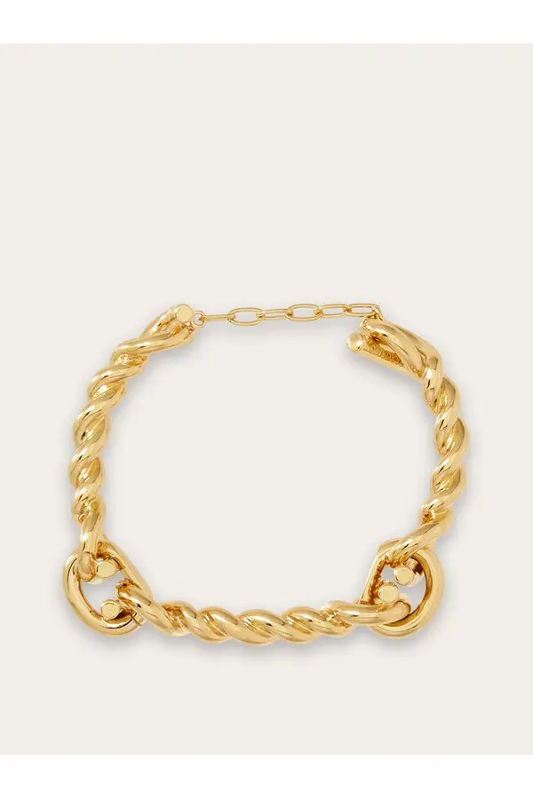 FERRAGAMO Gancini Twisted Link Bracelet - Gold