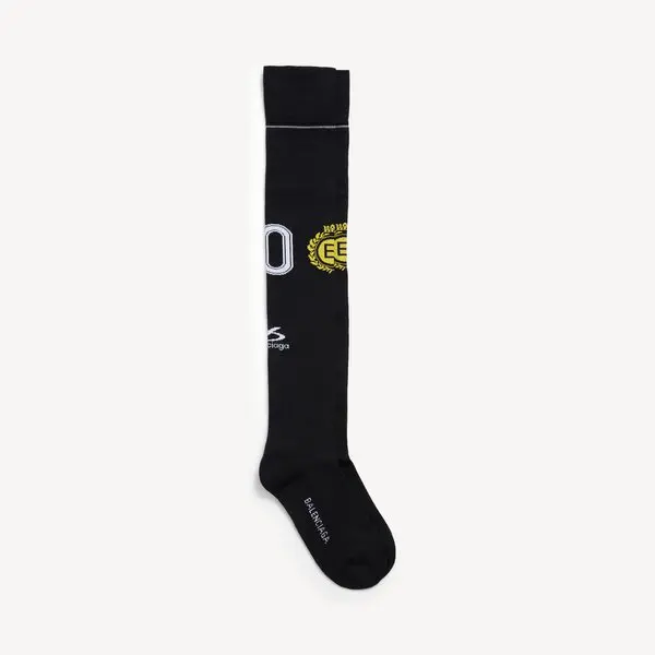 Balenciaga Naval Crest Long Socks - Black