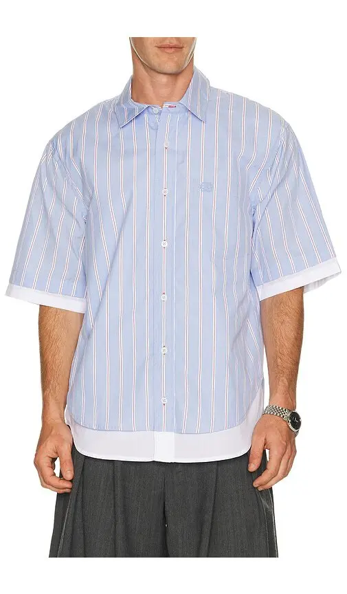 Simkhai Steven Double Layer Shirt In . Also - Blue