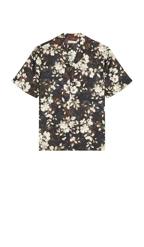 Simkhai Casper Printed Silk Shirt In . Also - Multi